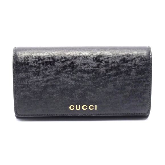 Gucci | Bags | Gucci Leather Script Bifold Long Wallet | Poshmark